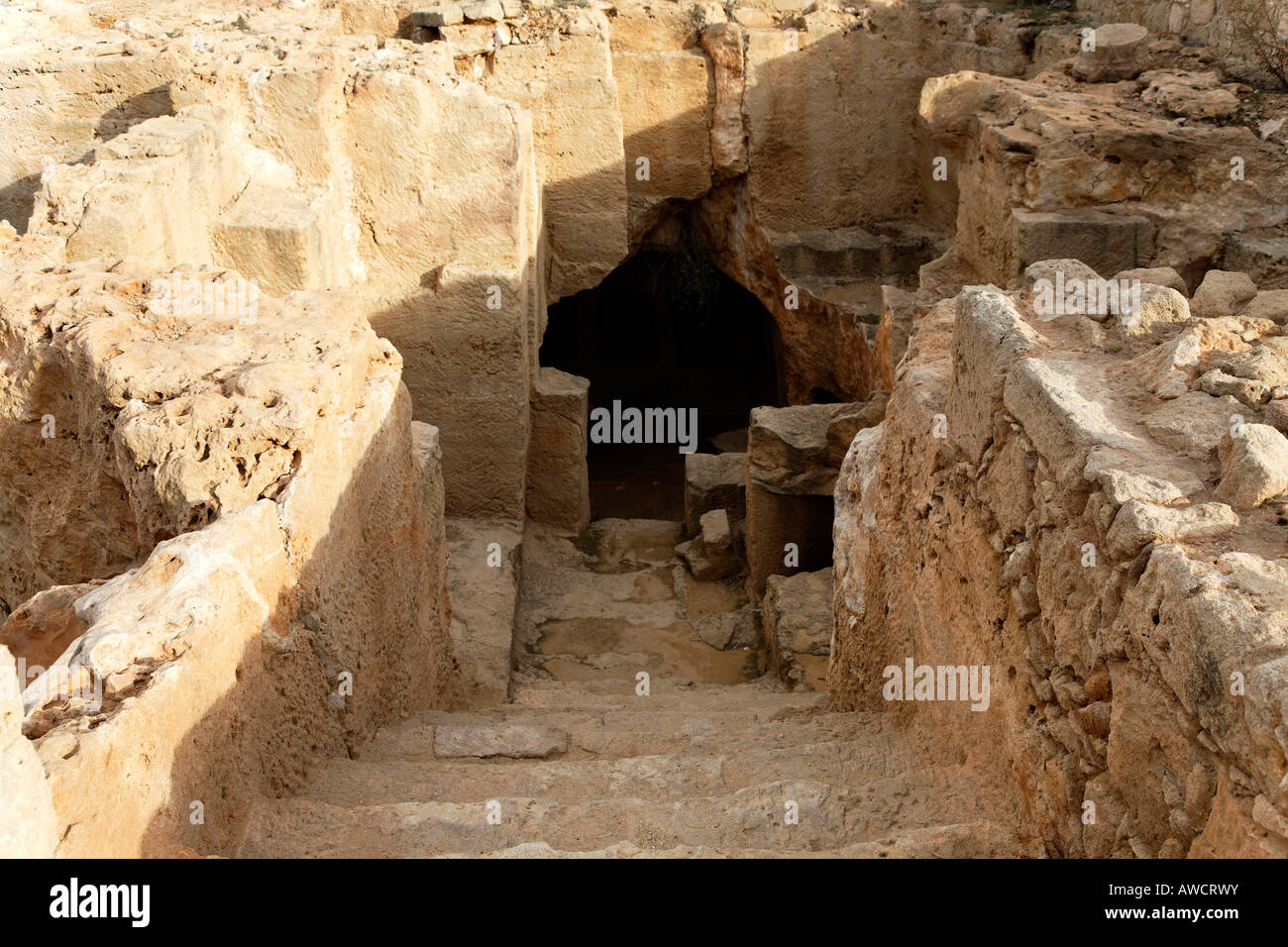 King's tombs in Old Paphos, Cyprus, Mediterranean, Europe Stock Photo ...