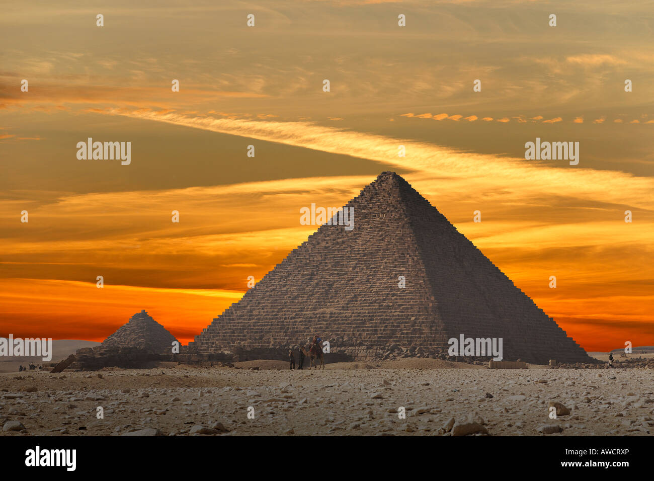 Menkaure's Pyramid, Giza, Cairo, Egypt, North Africa Stock Photo - Alamy