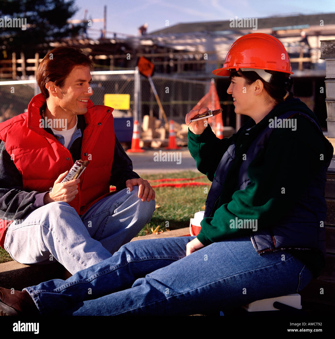 Construction workers on rest break hi-res stock photography and images ...