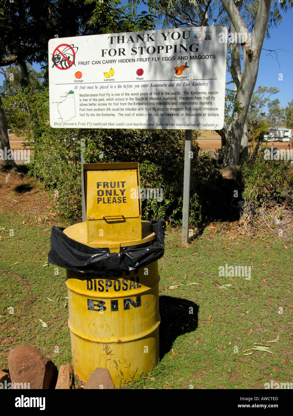 Fruit disposal bin, Turkey Creek Roadhouse Stock Photo - Alamy