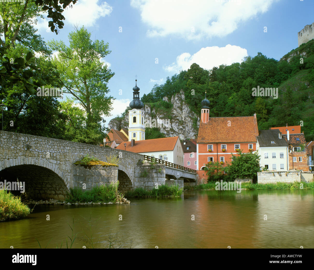 Kallmuenz Upper Palatinate Bavaria Germany old town hall and parish ...