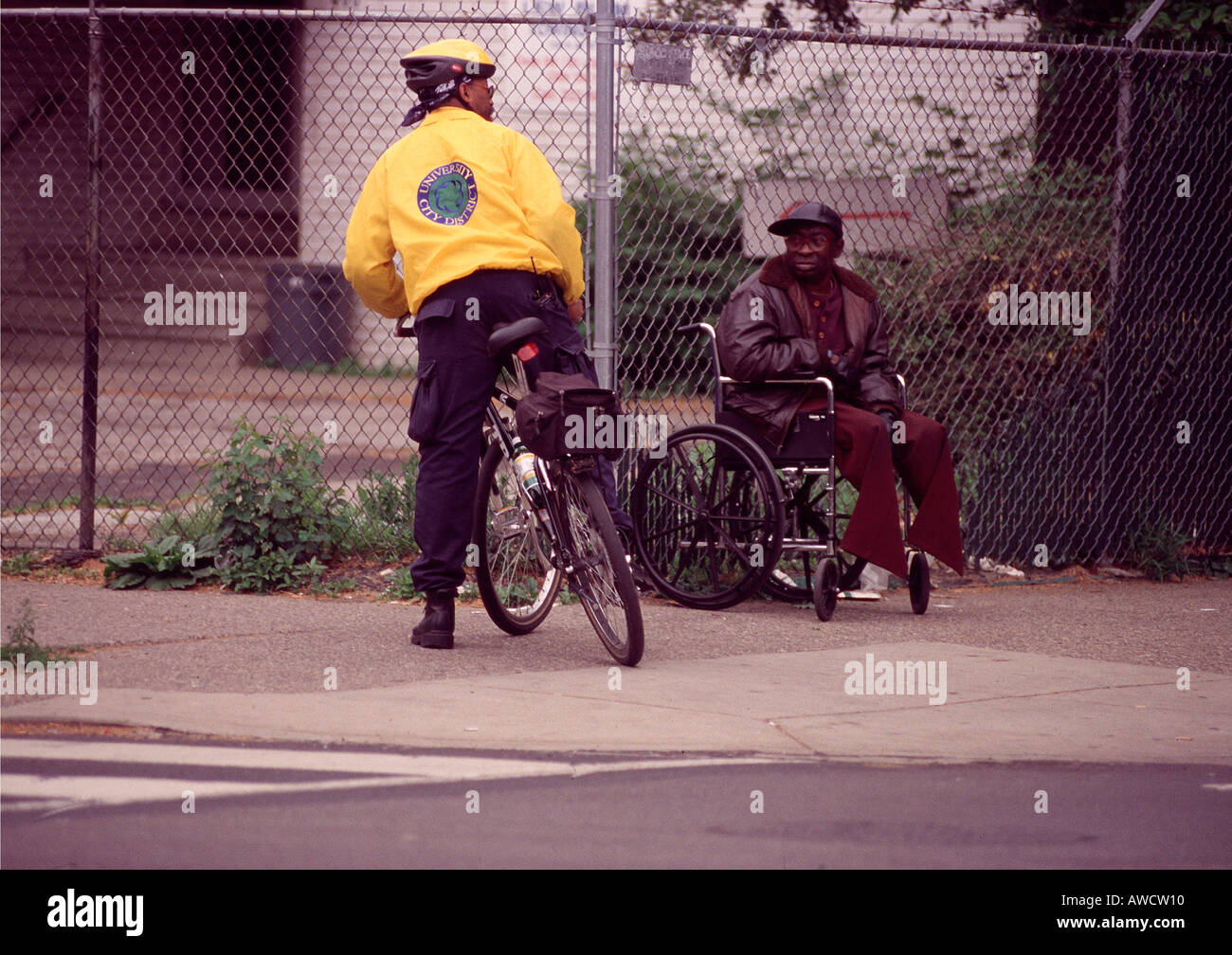 2 two men streetcorner safety patrol officer police Stock Photo - Alamy