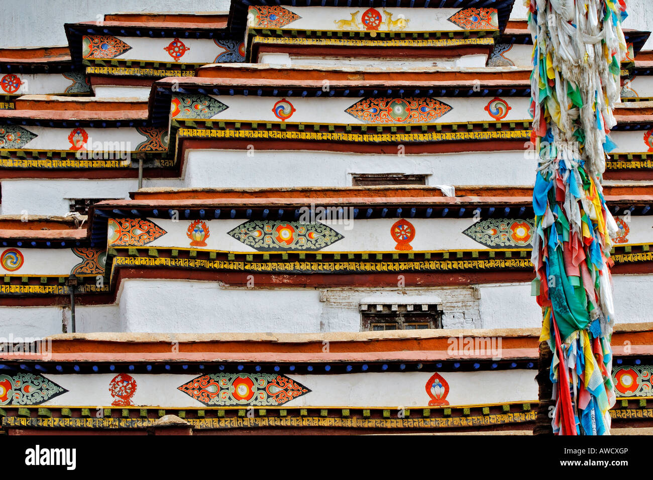 Stupa Kumbum, Gyantse, Tibet Stock Photo - Alamy