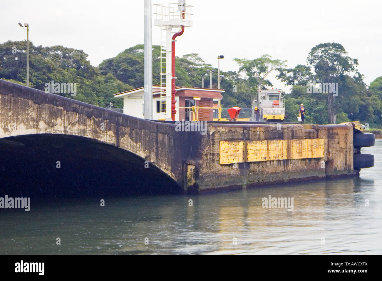 Gatun Lock in the Panama Canal, Panama Stock Photo - Alamy