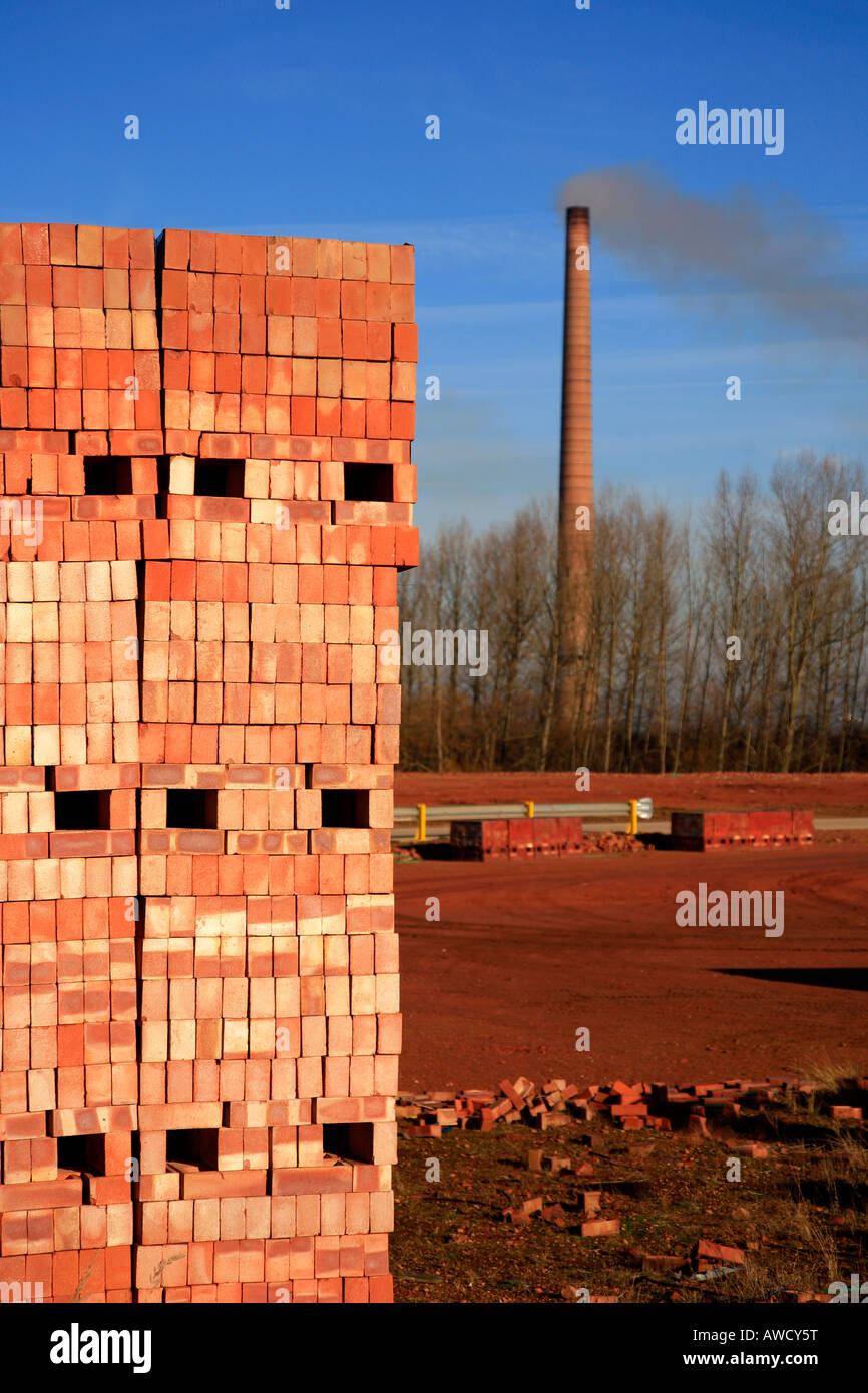 Stacks of new LBC Bricks Brickworks Hanson brick company Whittlesey ...