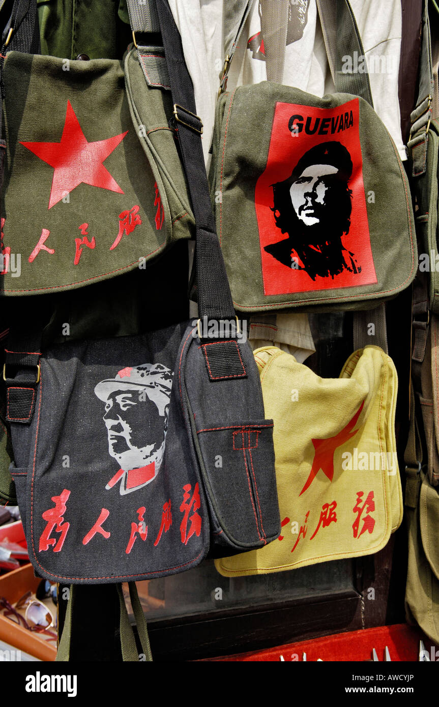 Mao and Che bags, in the old part of Shanghai, China, Asia Stock Photo ...