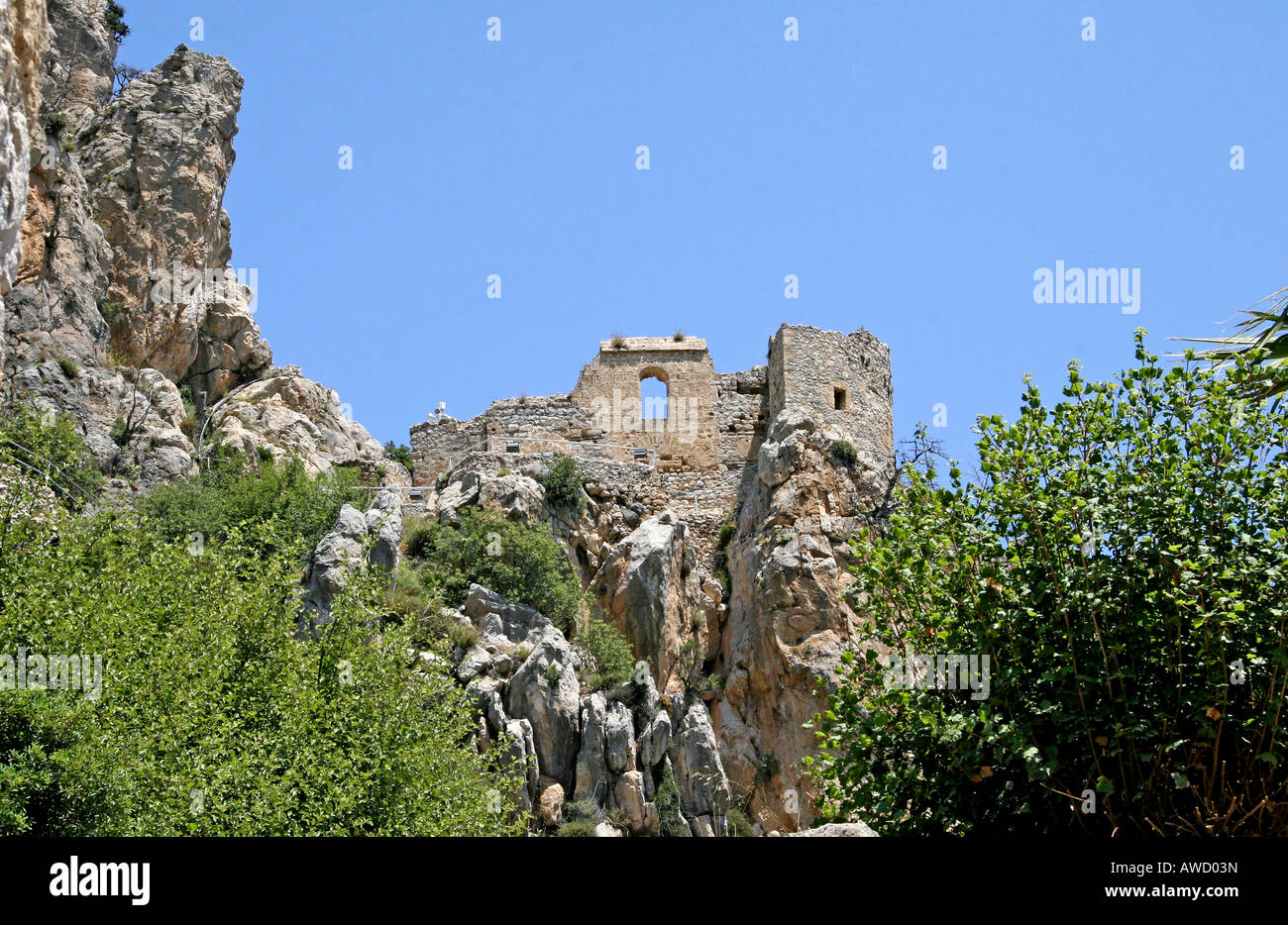 St. Hilarion Crusader Castle, Northern Cyprus, Cyprus, Europe Stock ...