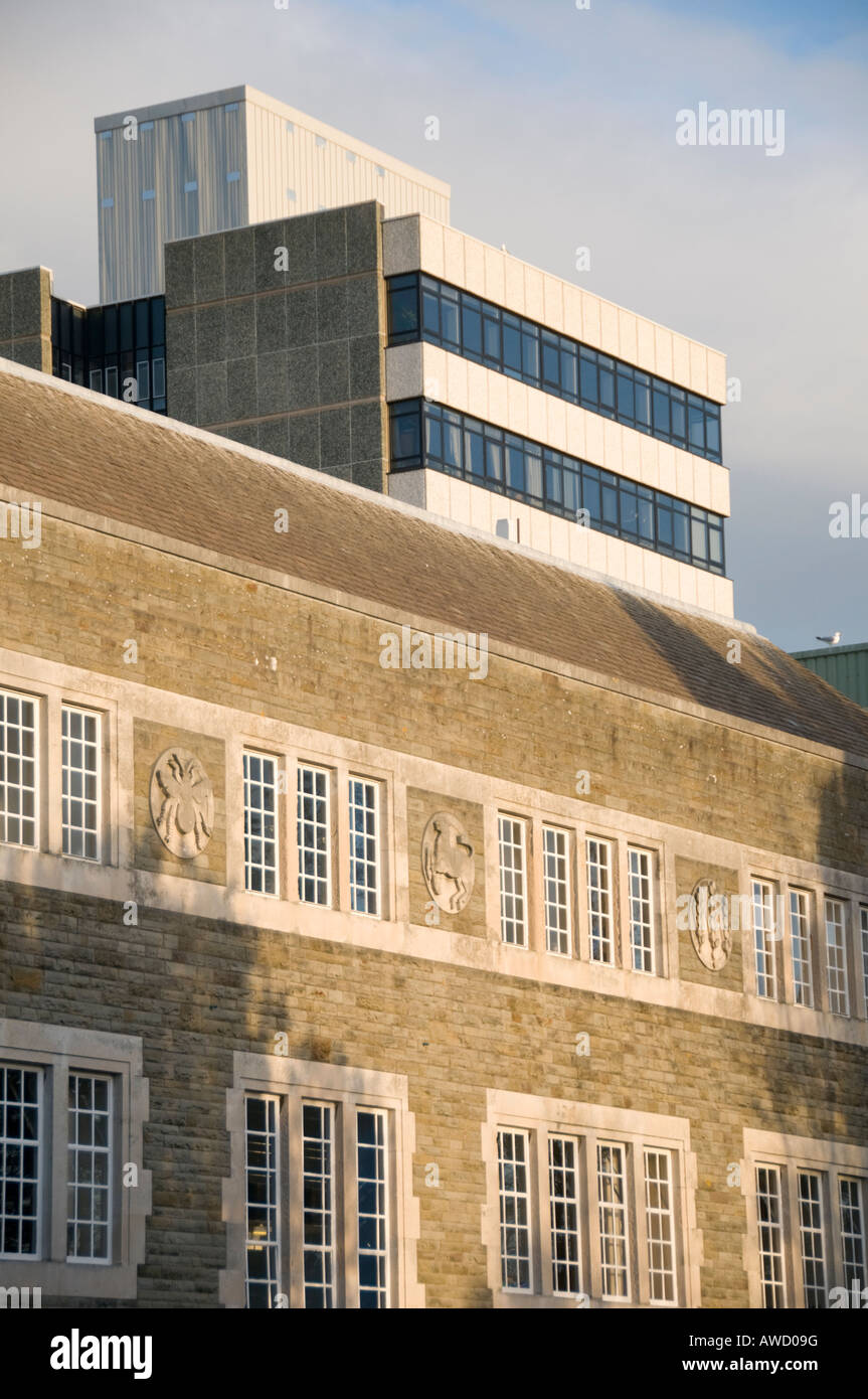 Old and new buildings on the campus of the University of Wales ...