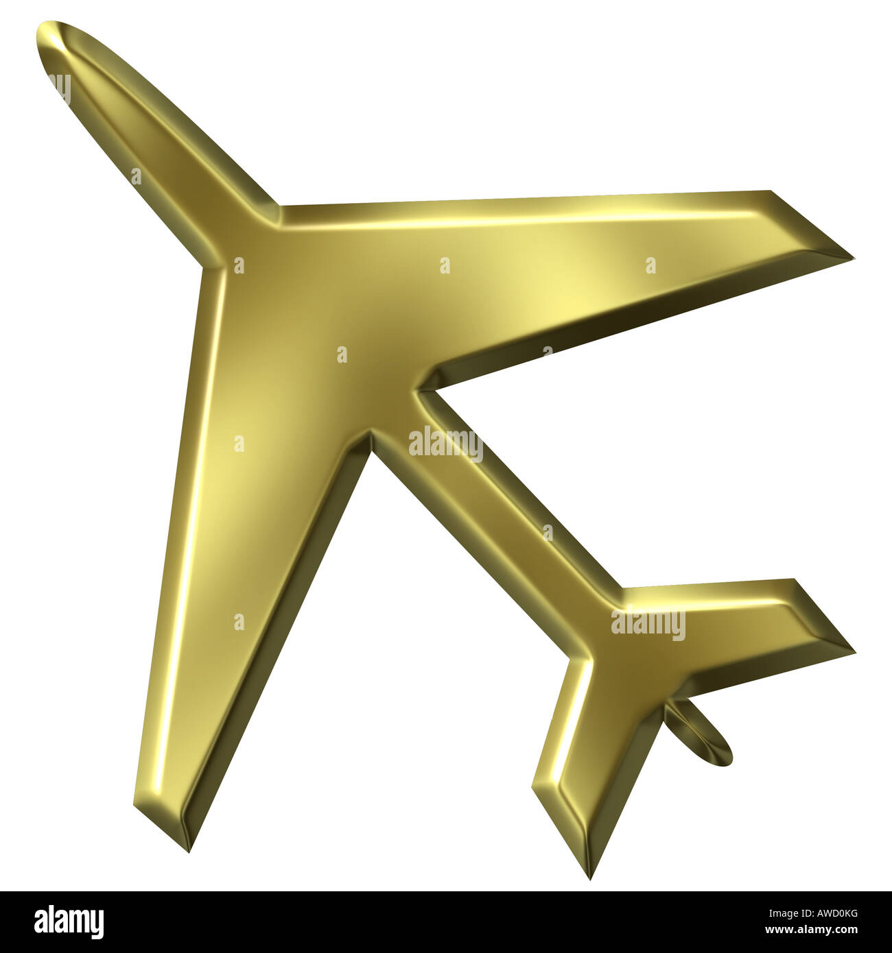 3d golden airplane Stock Photo - Alamy
