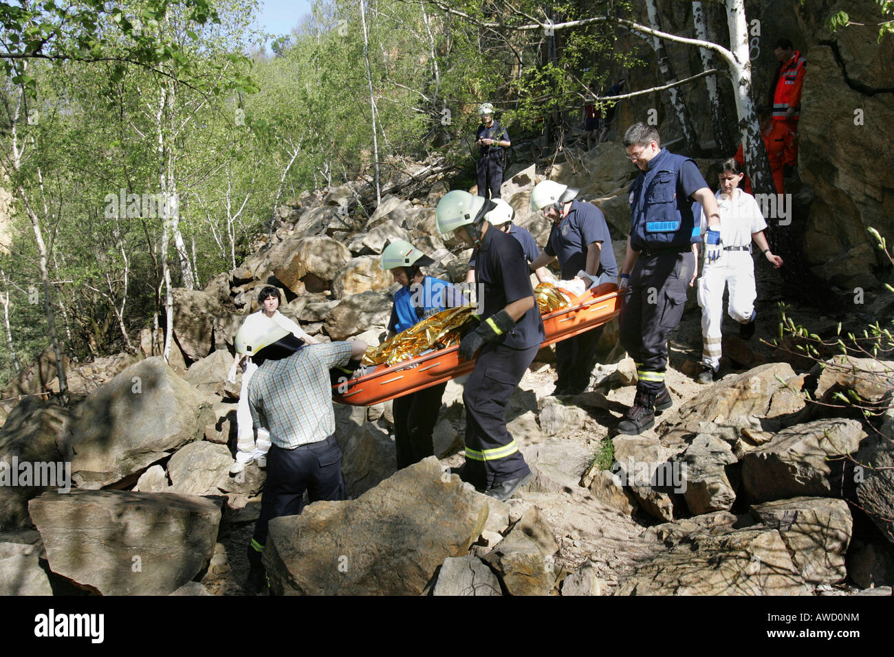 Fireman rescue carry hi-res stock photography and images - Alamy