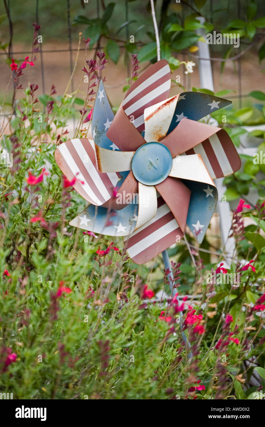 American Flag Spinner in a garden Stock Photo - Alamy