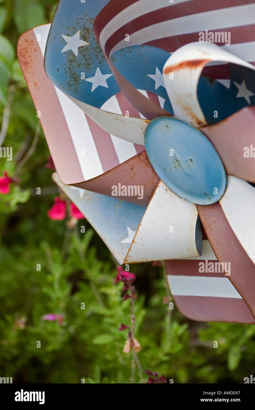 American Flag Spinner in a garden Stock Photo - Alamy