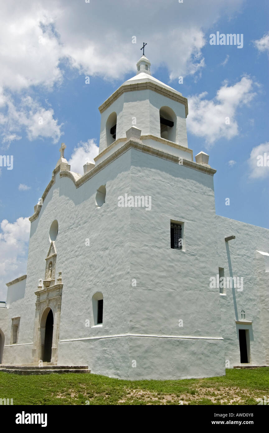 White Presidio Spanish Mission Church Stock Photo - Alamy