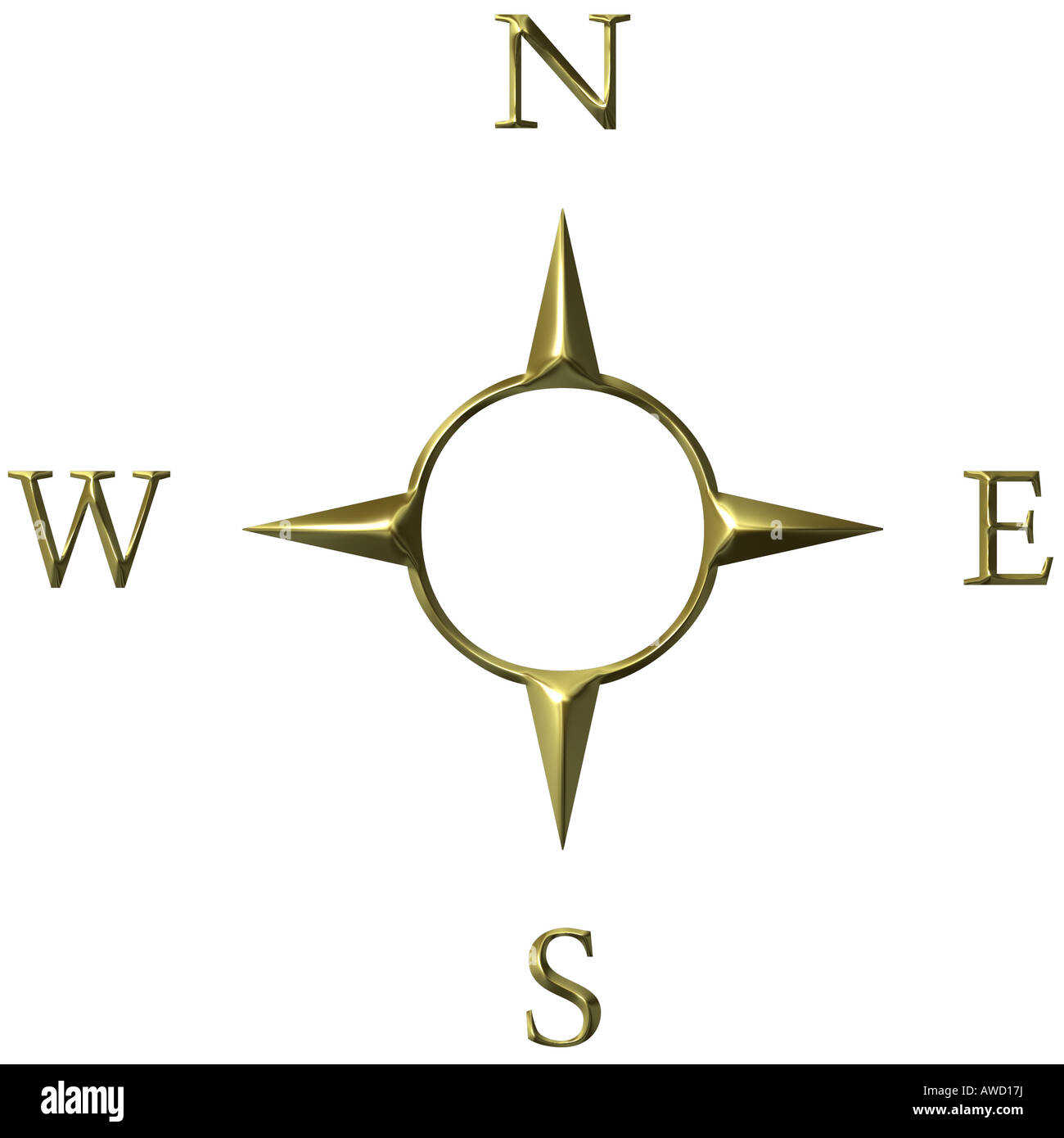 3d golden compass hi-res stock photography and images - Alamy