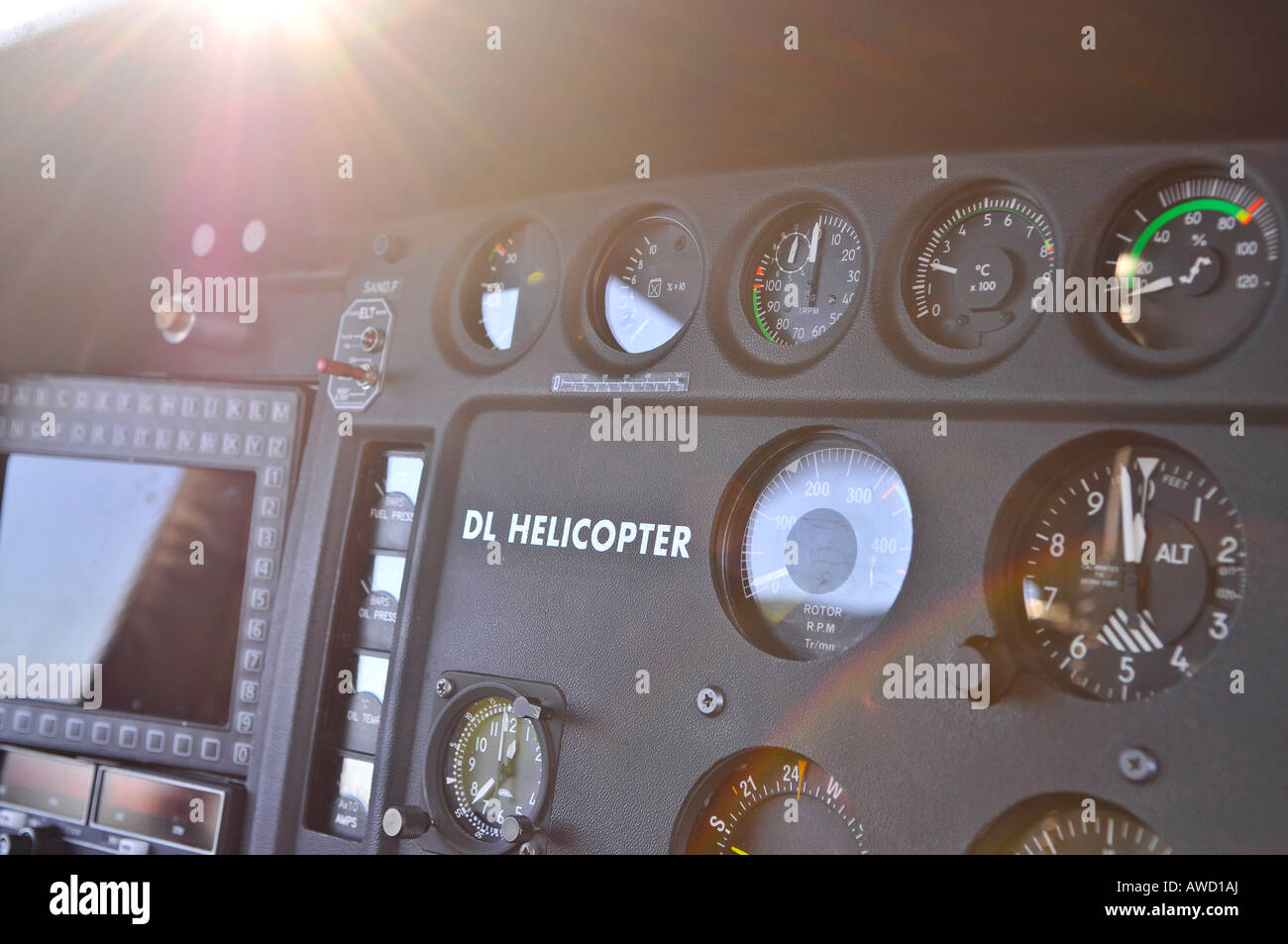 Eurocopter AS 350 cockpit Stock Photo - Alamy