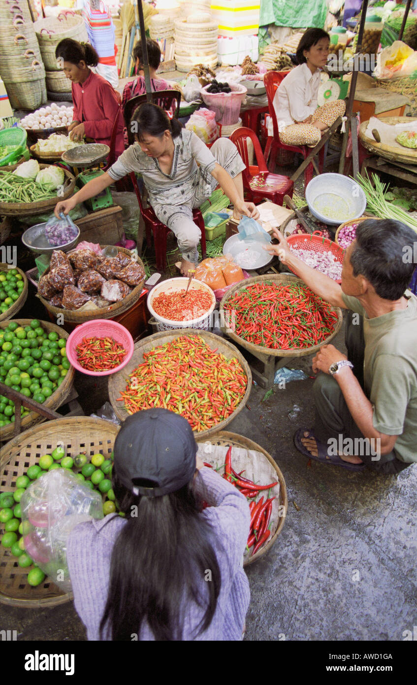 Produce Being Sold At Market Stock Photo - Alamy