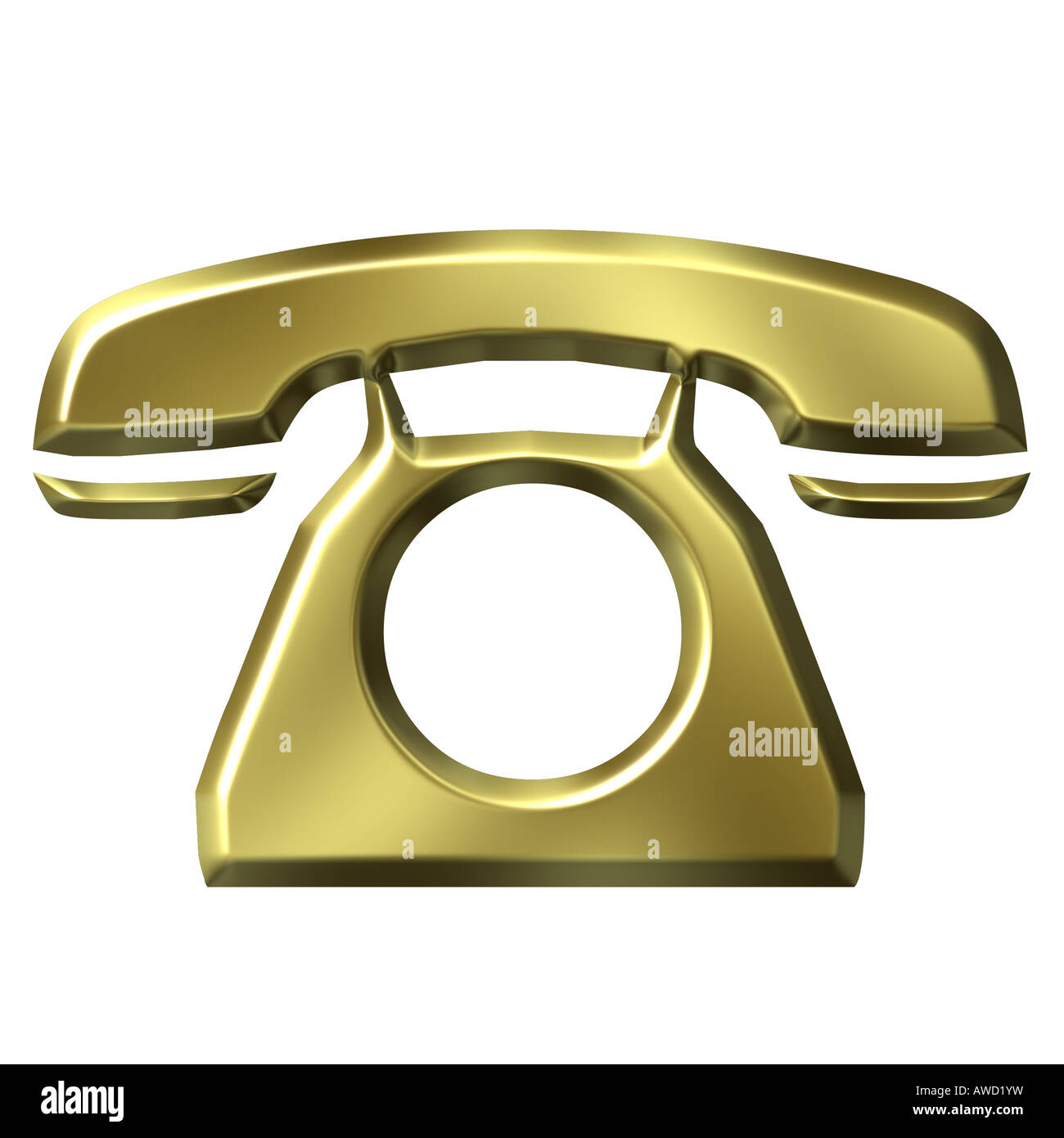 3d golden telephone Stock Photo - Alamy