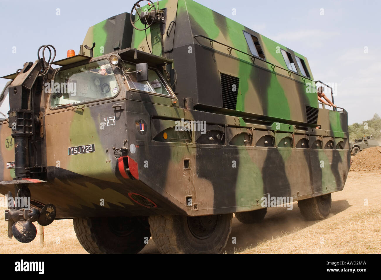 Huge mobile command centre Stock Photo - Alamy