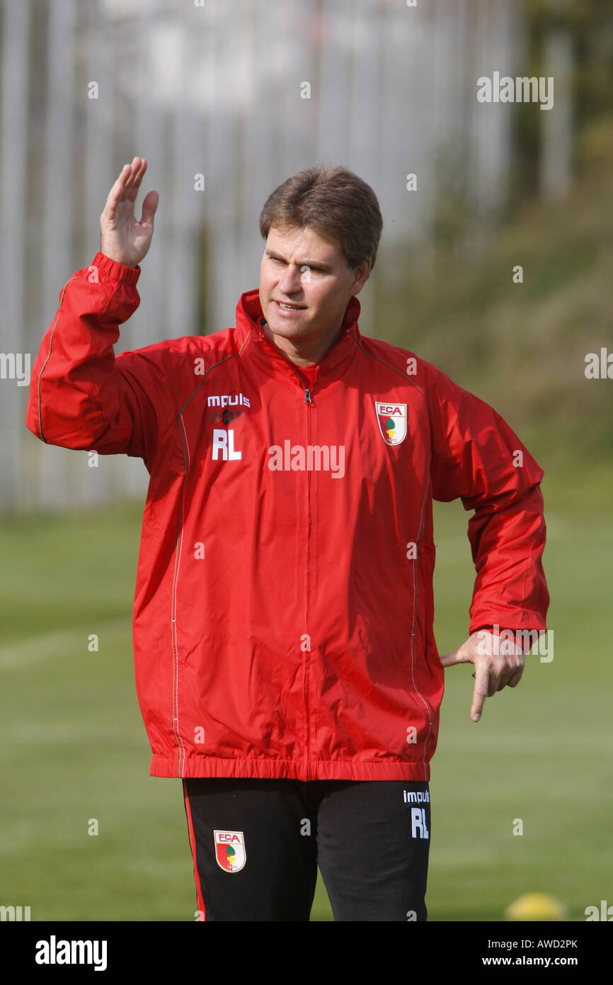Ralf Loose, first training with FC Augsburg, German soccer club ...