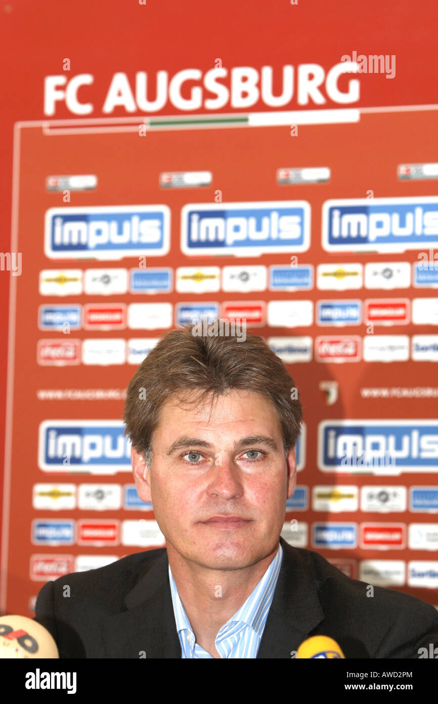 FC Augsburg, German soccer club, introducing Ralf Loose as the new ...