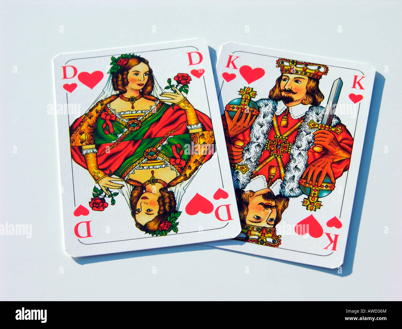 Two playing cards Stock Photo - Alamy