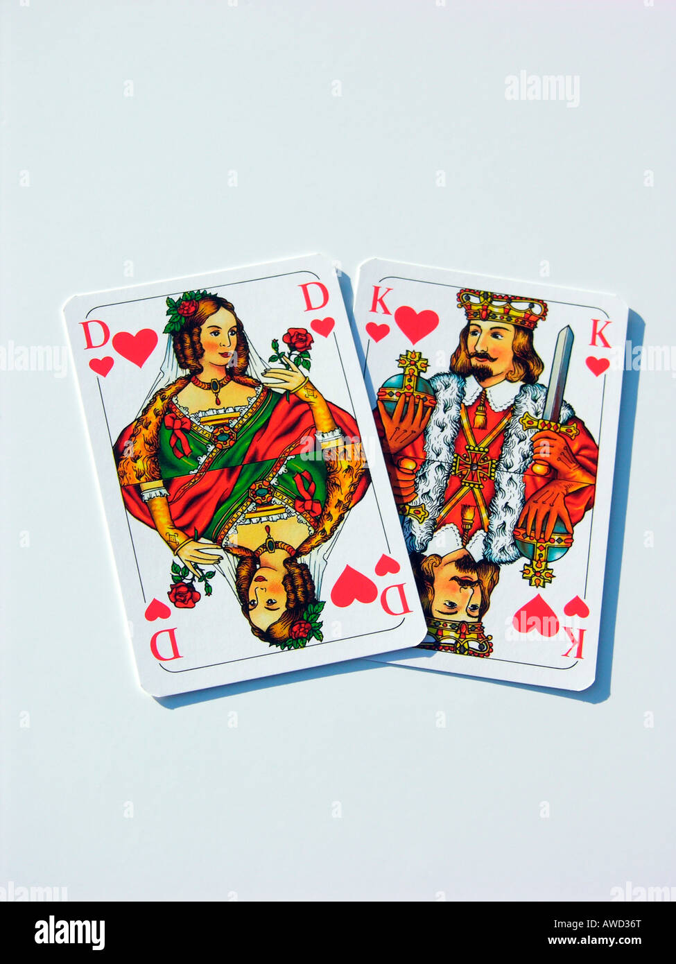 Two playing cards Stock Photo - Alamy