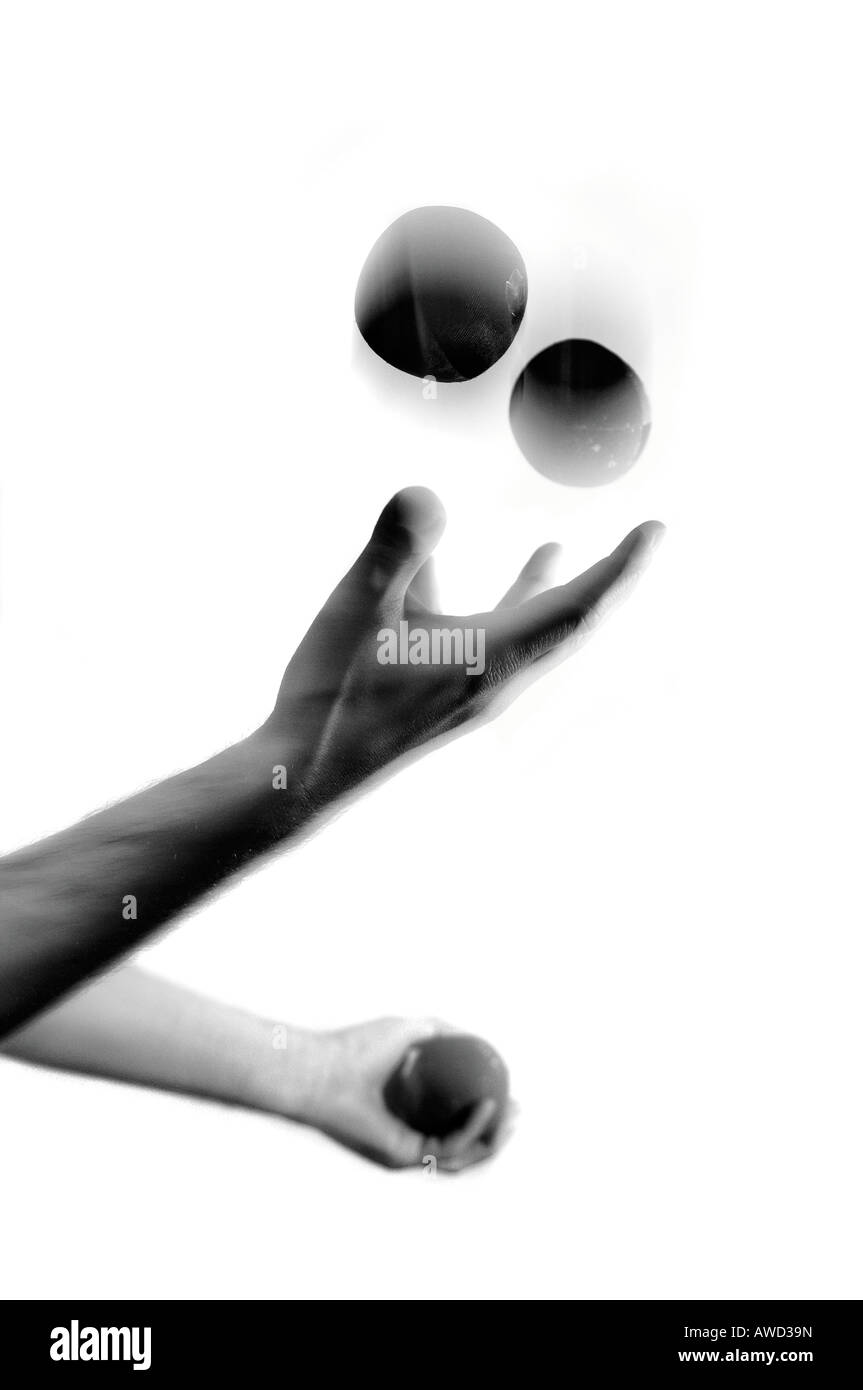 Juggling balls Black and White Stock Photos & Images - Alamy