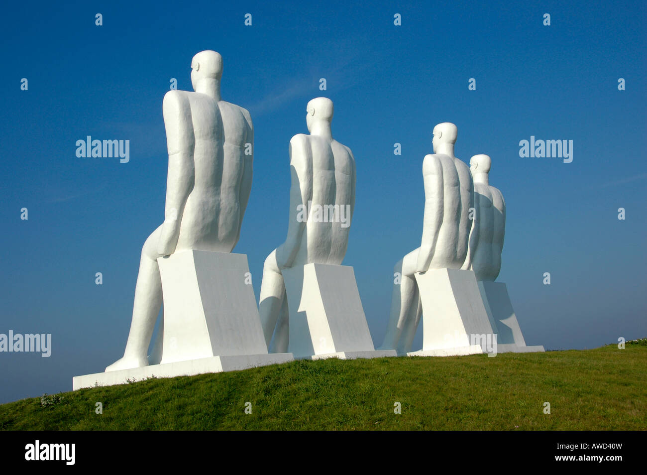 Group of Sculptures at Esbjerg beach, Denmark, Europe Stock Photo - Alamy