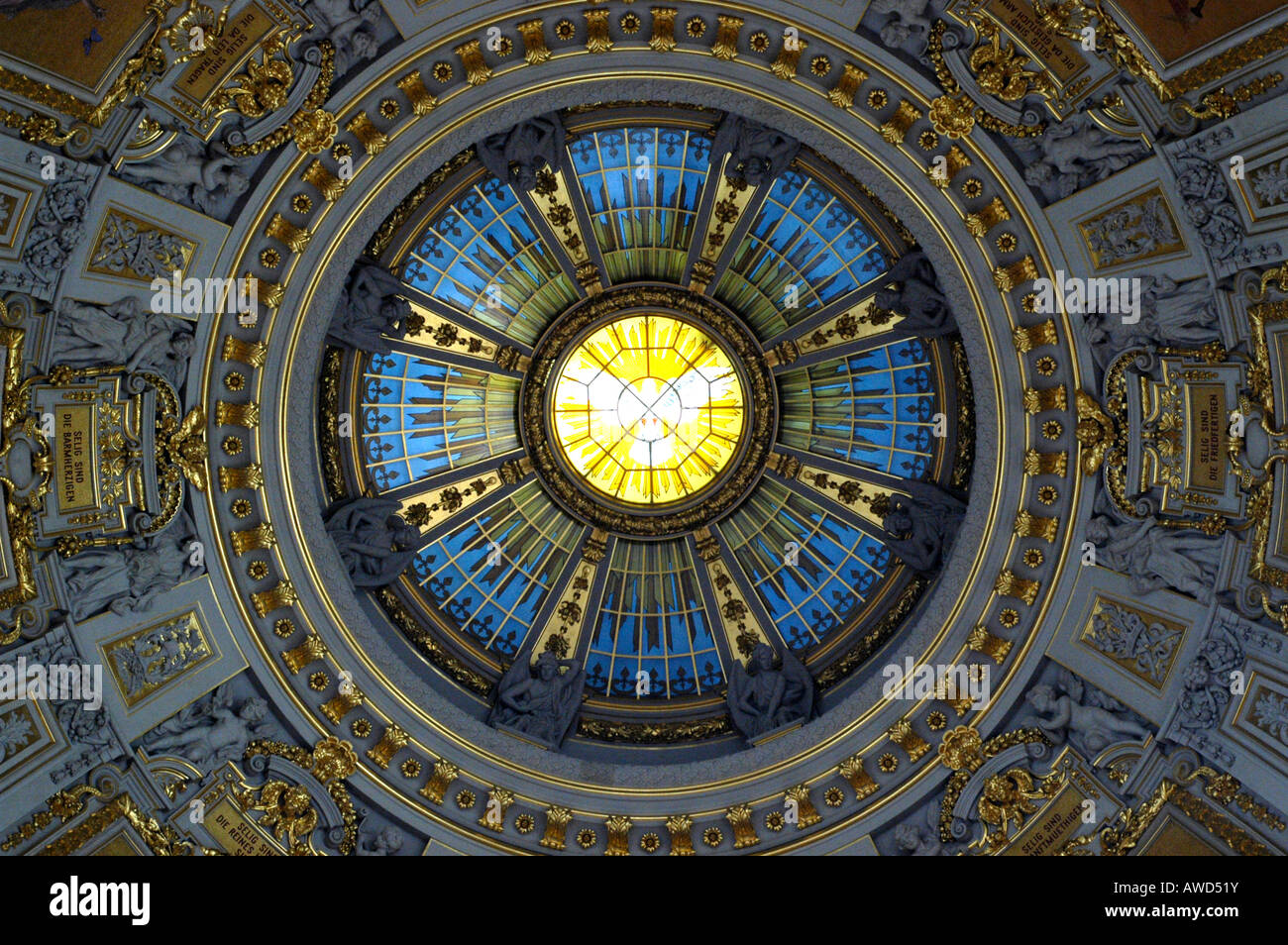 Interior view of the dome at Berlin Cathedral, Berlin, Germany, Europe ...