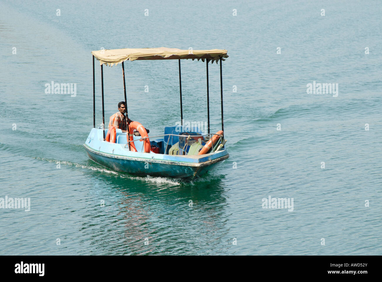 A mechanised boat in a lake-kerala,india Stock Photo - Alamy