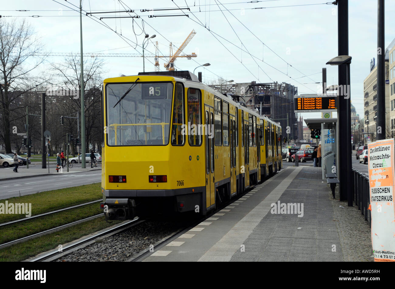 Tram in the center of Berlin, Germany, Europe Stock Photo - Alamy