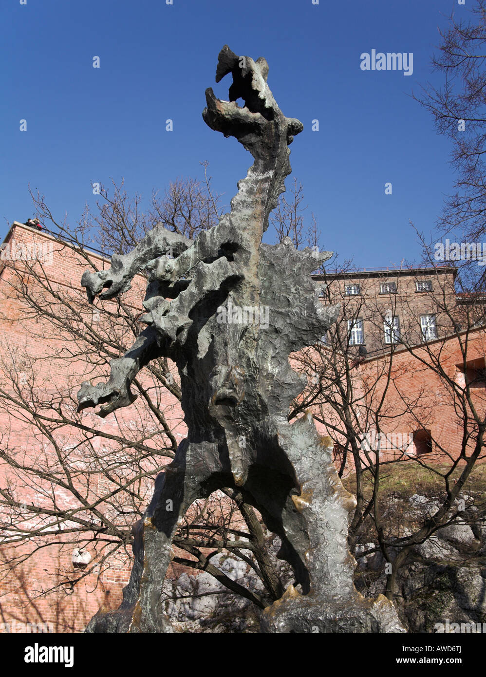 Dragon sculpture Krak symbol of Krakow Poland Stock Photo - Alamy