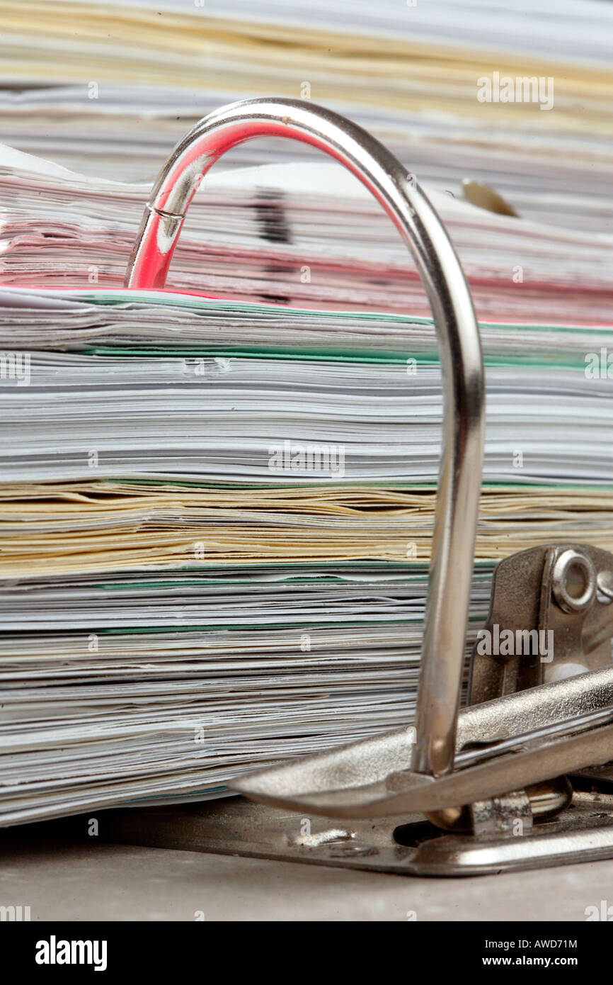 Filed records sorted in a folder Stock Photo - Alamy