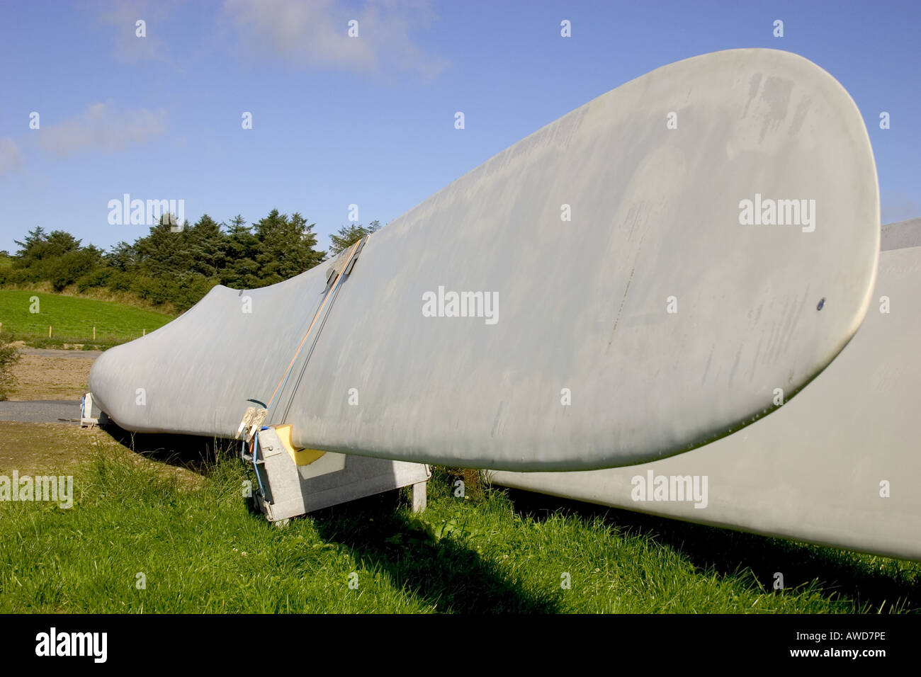 Wind Turbine blades at a wind farm construction site Stock Photo - Alamy