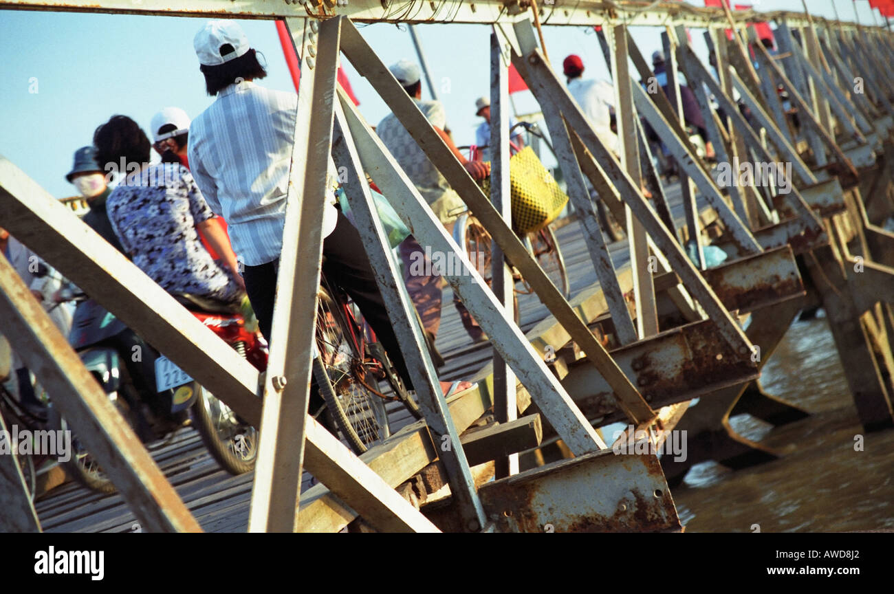 People Crossing Bridge Stock Photo - Alamy