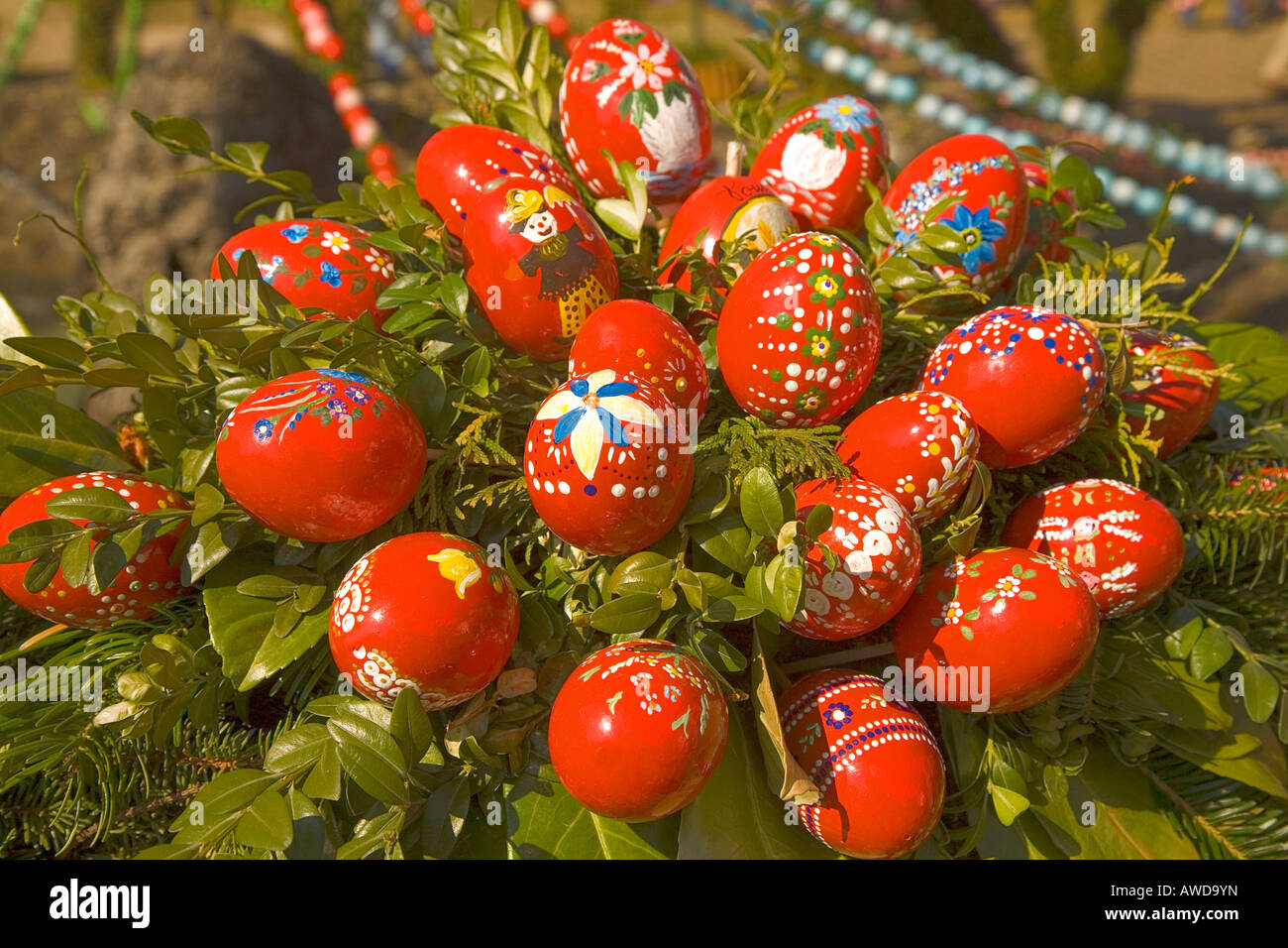Fountain decorated easter in bavaria hi-res stock photography and ...