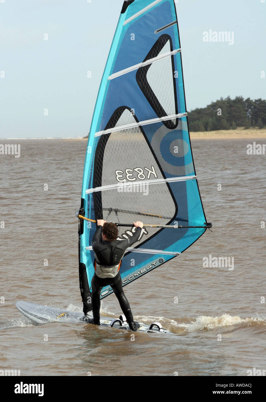 Windsurfer upright on board hi-res stock photography and images - Alamy