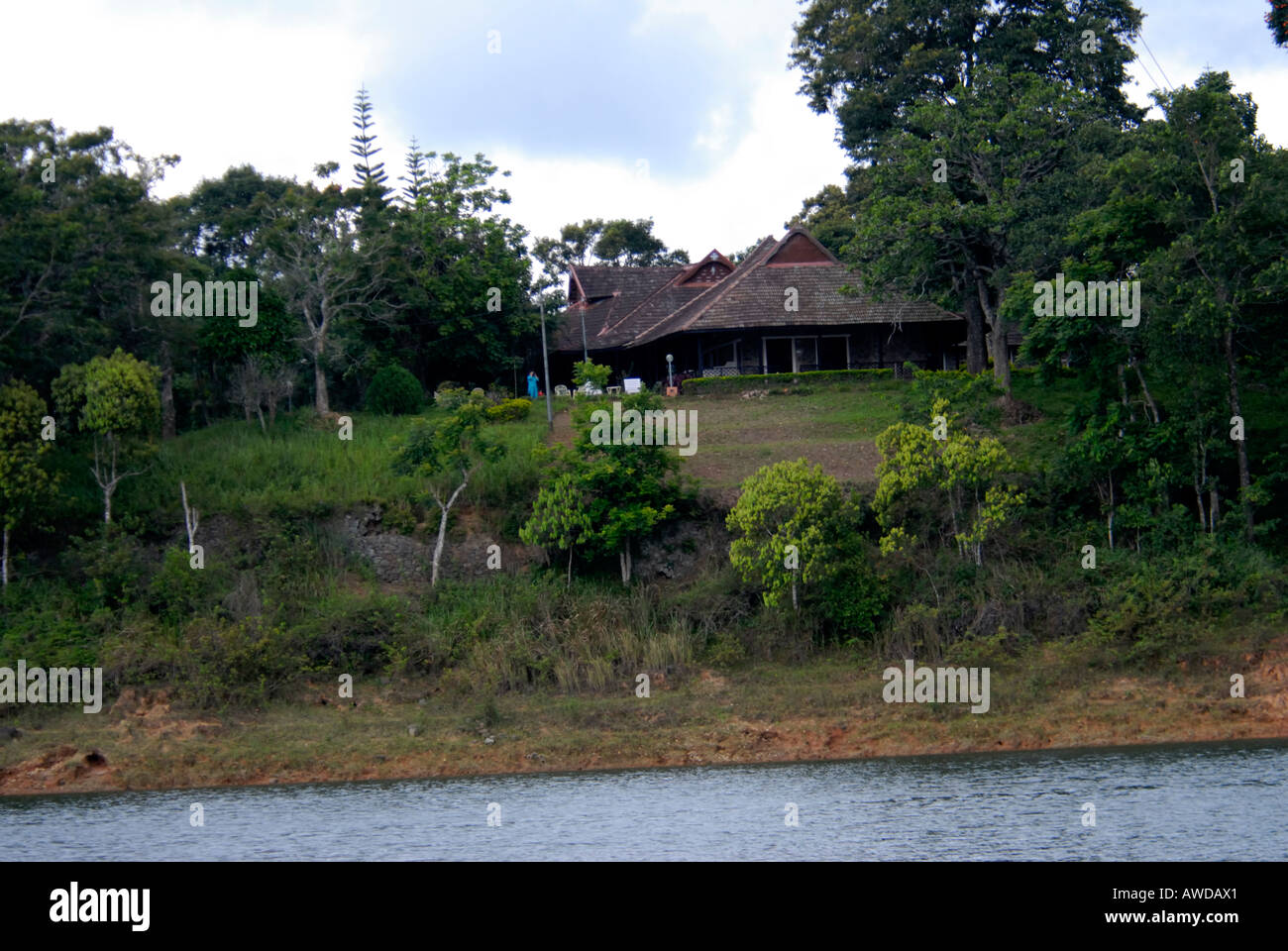 HOTEL LAKE PALACE IN PERIYAR TIGER RESERVE THEKKADY KERALA Stock Photo ...