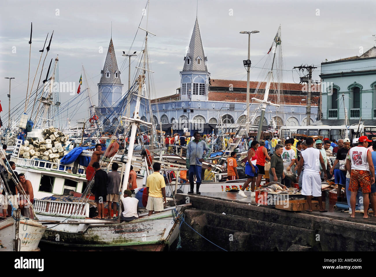 Fishing harbour, fish market and historic building of "Ver-O-Peso ...