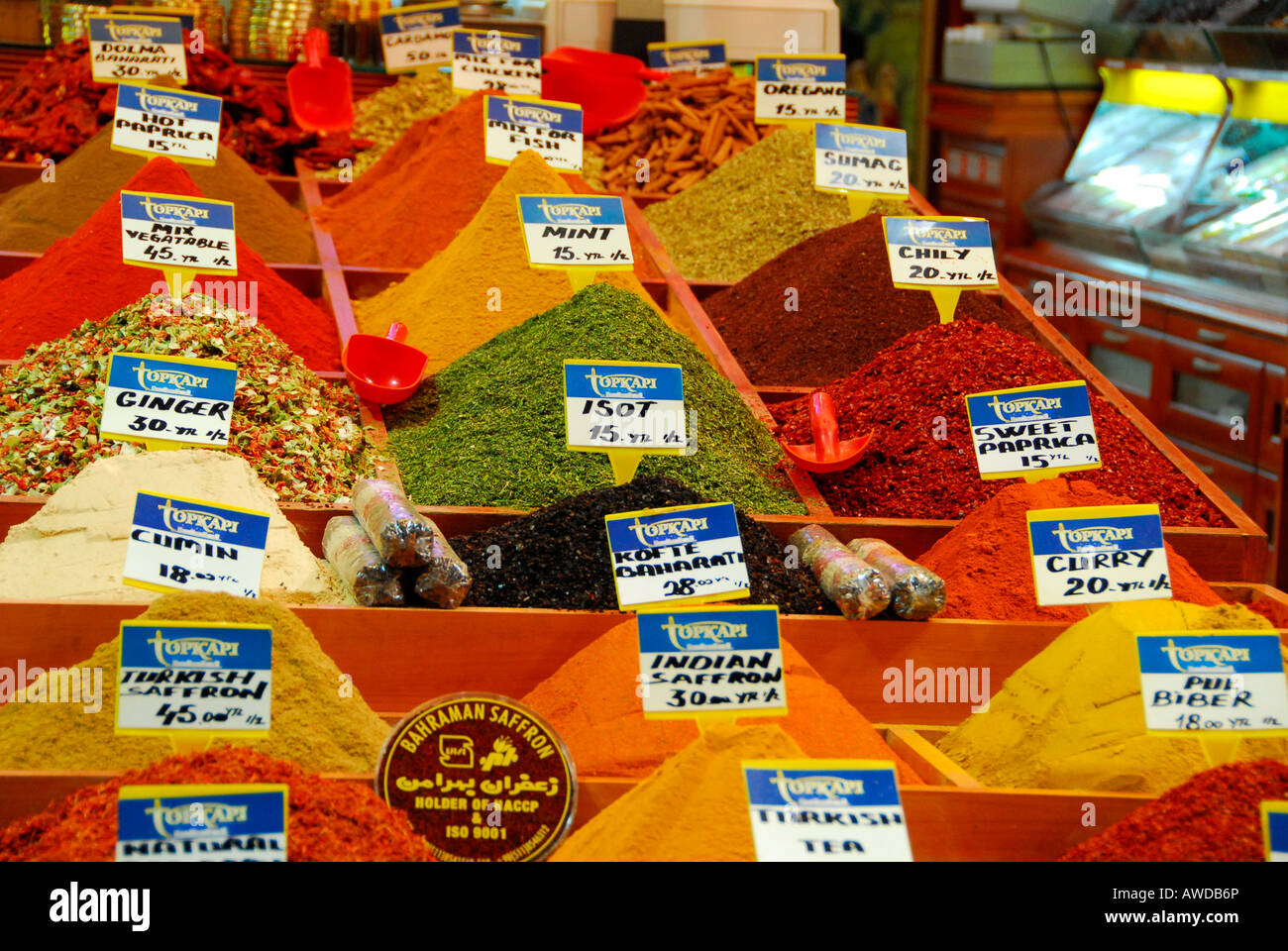 Spices at the grand bazaar, Istanbul, Turkey Stock Photo - Alamy
