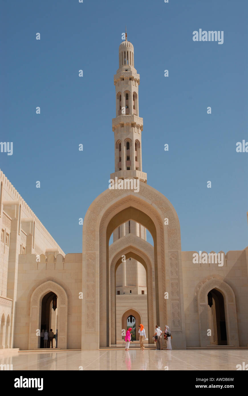 Sultan Kaboos mosque (Great Mosque), Muscat, Oman Stock Photo - Alamy