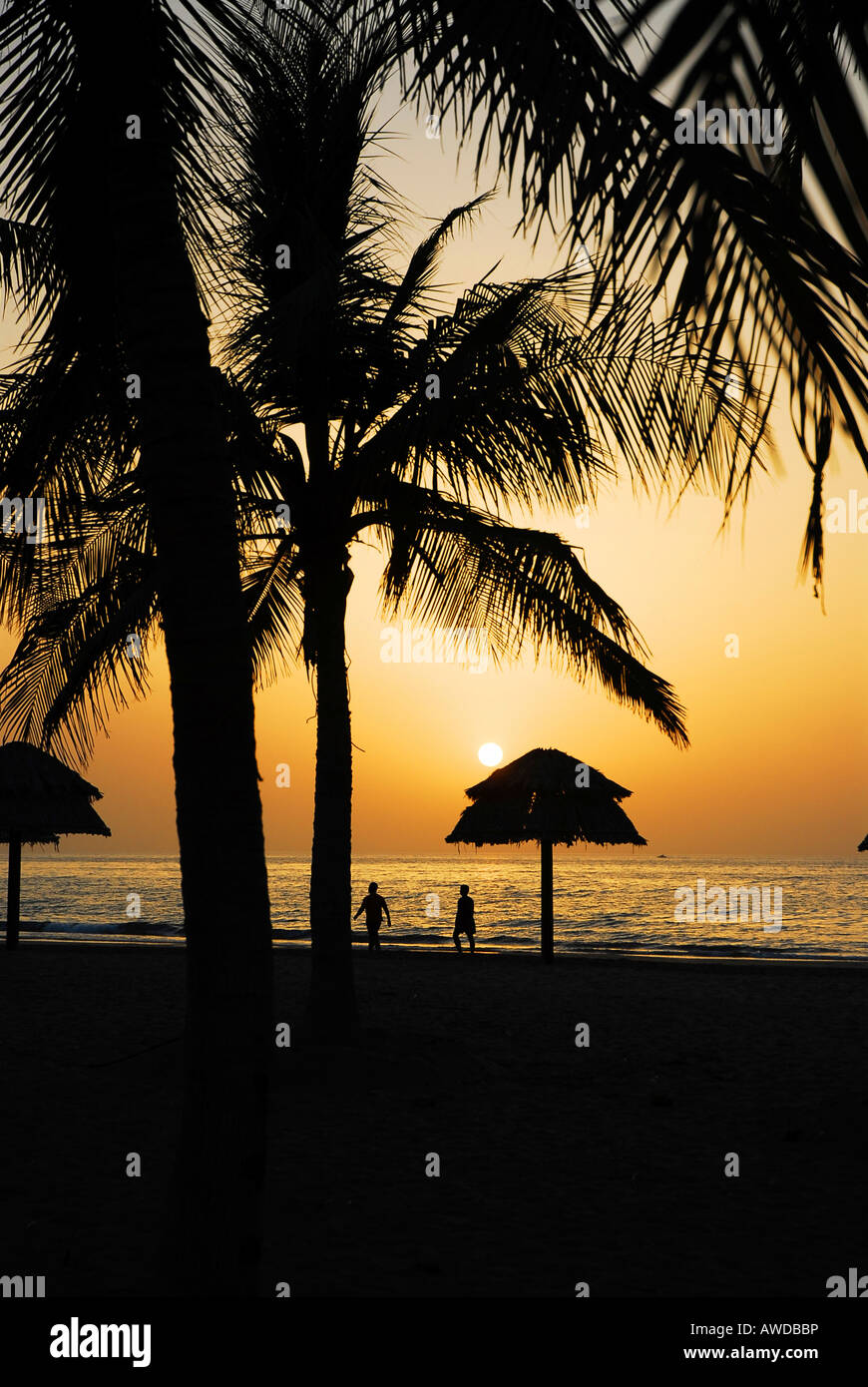 Sunset at the Gulf of Oman, Muscat, Oman Stock Photo - Alamy
