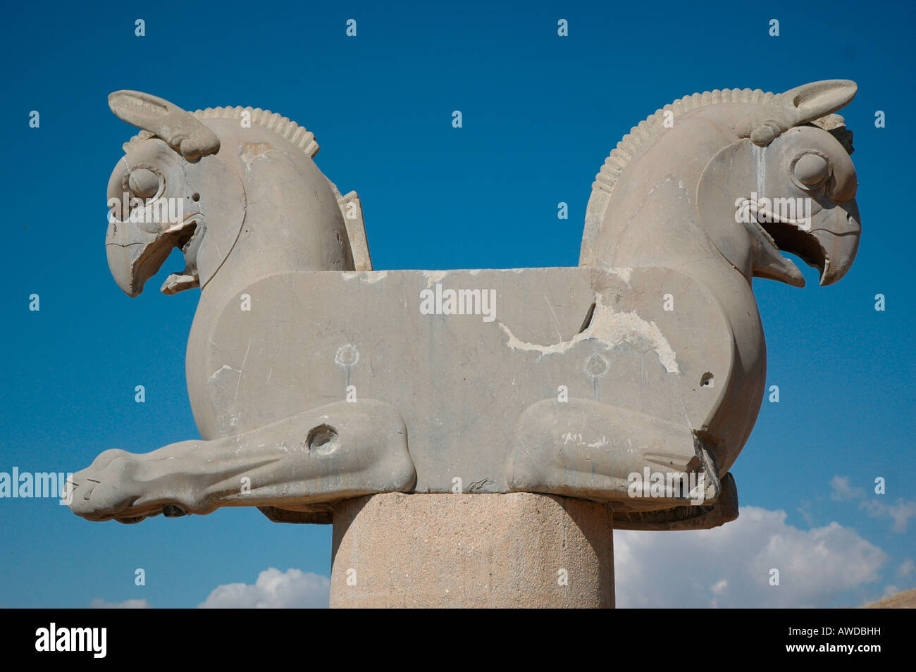 Homa bird from Persian mythology, Persepolis, Iran Stock Photo - Alamy