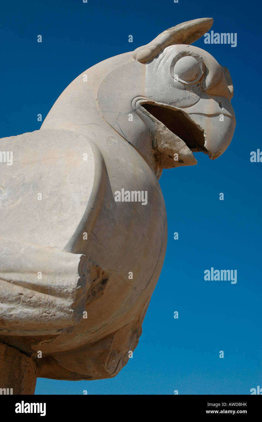 Homa bird from Persian mythology, Persepolis, Iran Stock Photo - Alamy