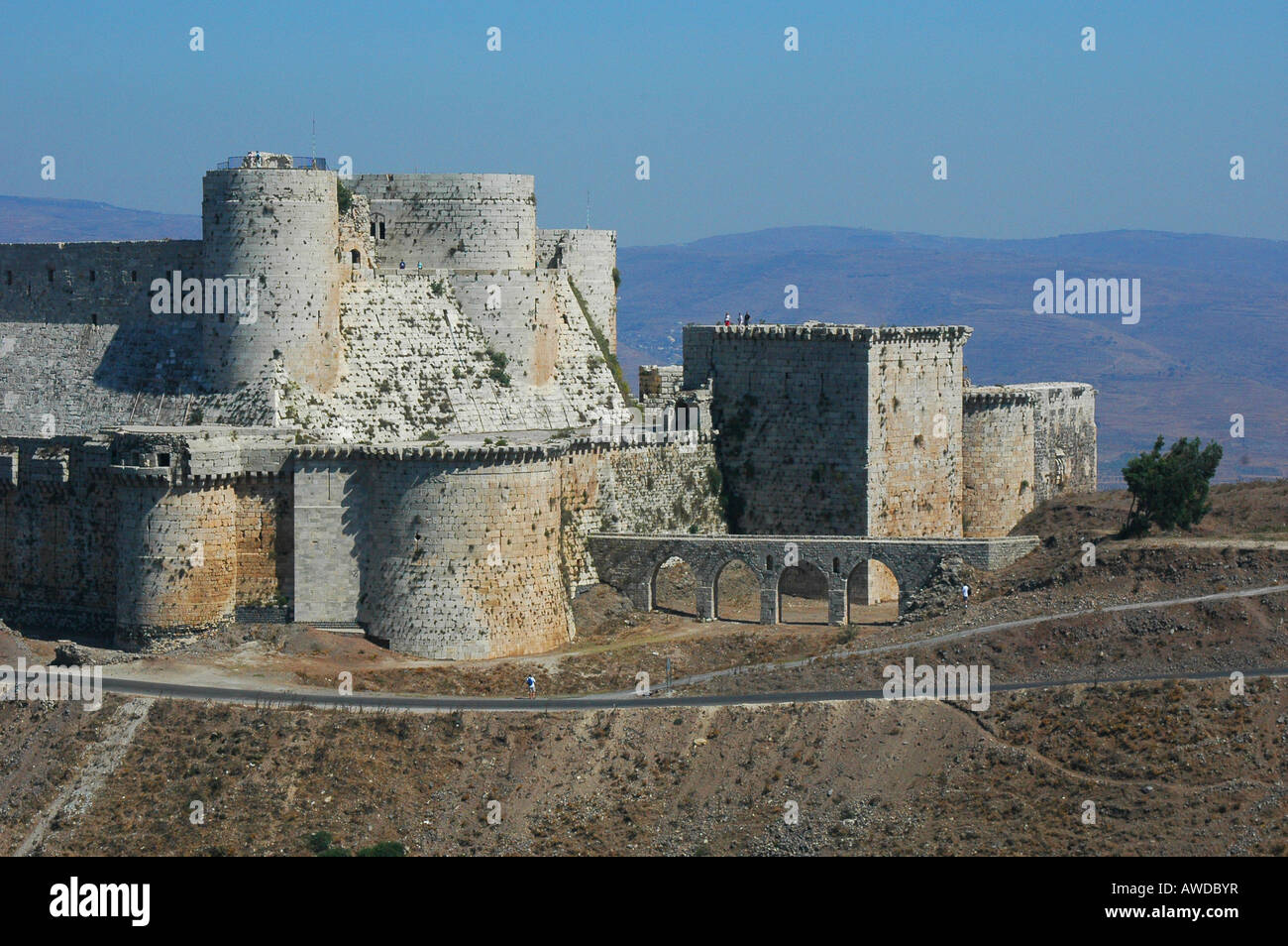 Krak des Chevaliers fortress, near Safita, Syria Stock Photo - Alamy