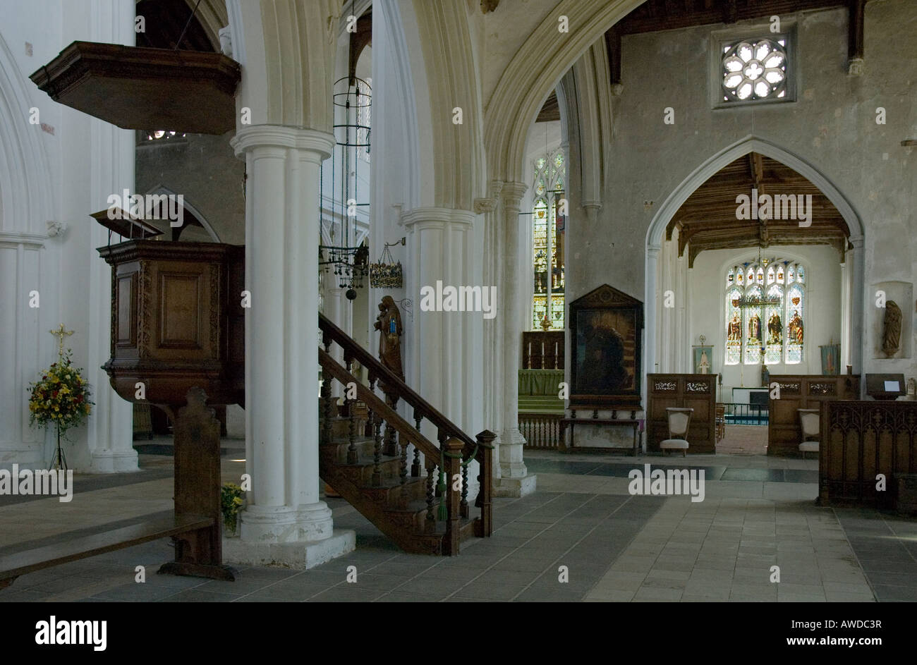 Thaxted Parish Church interior Thaxted Essex England Stock Photo - Alamy
