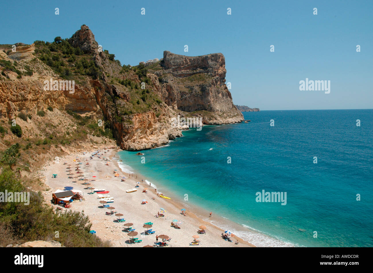 Cala Moraig Beach near Moraira, Costa Blanca, Spain, Europe Stock Photo ...