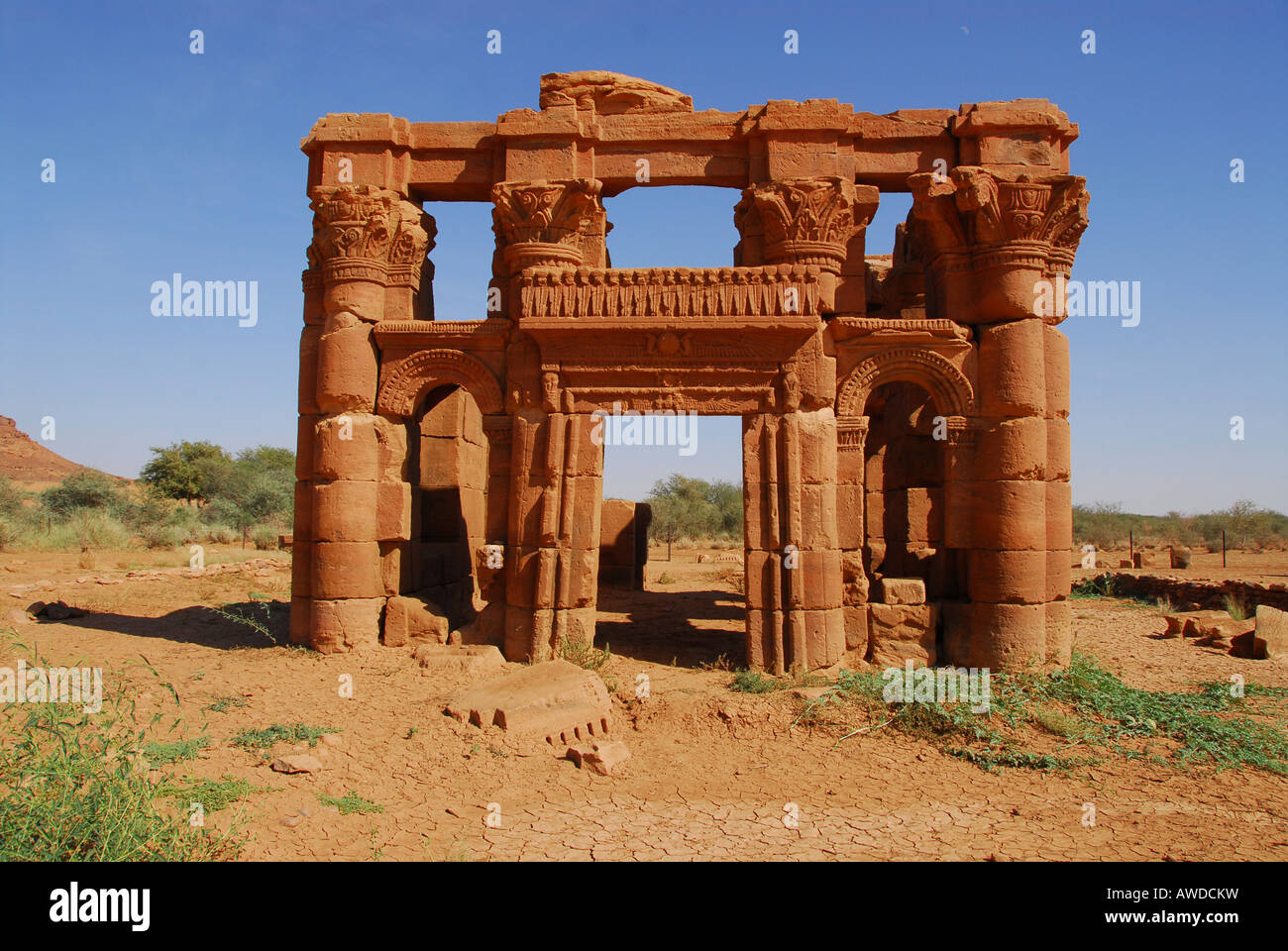 Roman kiosk, Naga, Sudan, Africa Stock Photo - Alamy