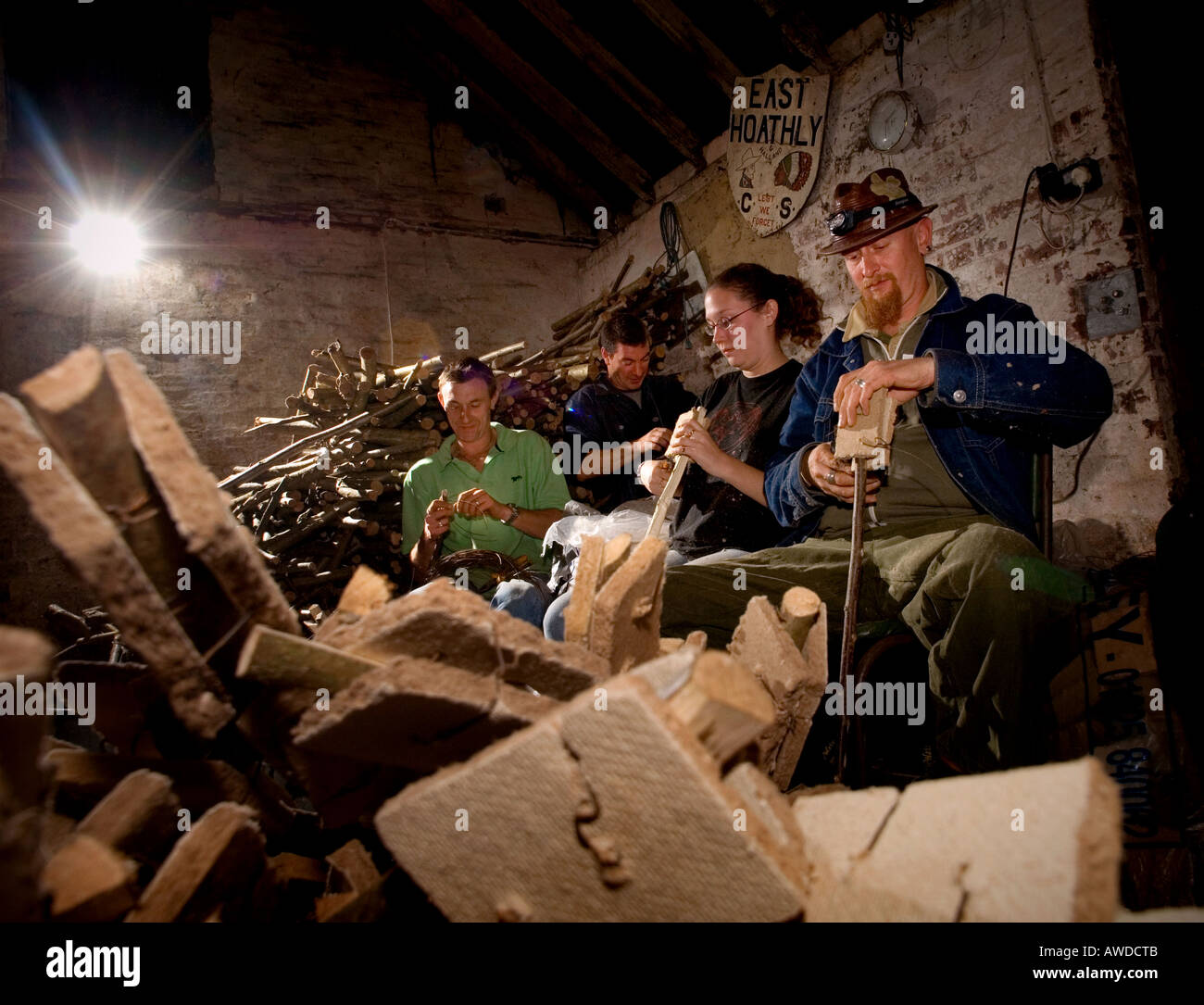 Bonfire night preparations, 6000 torches are made by hand ready for the ...
