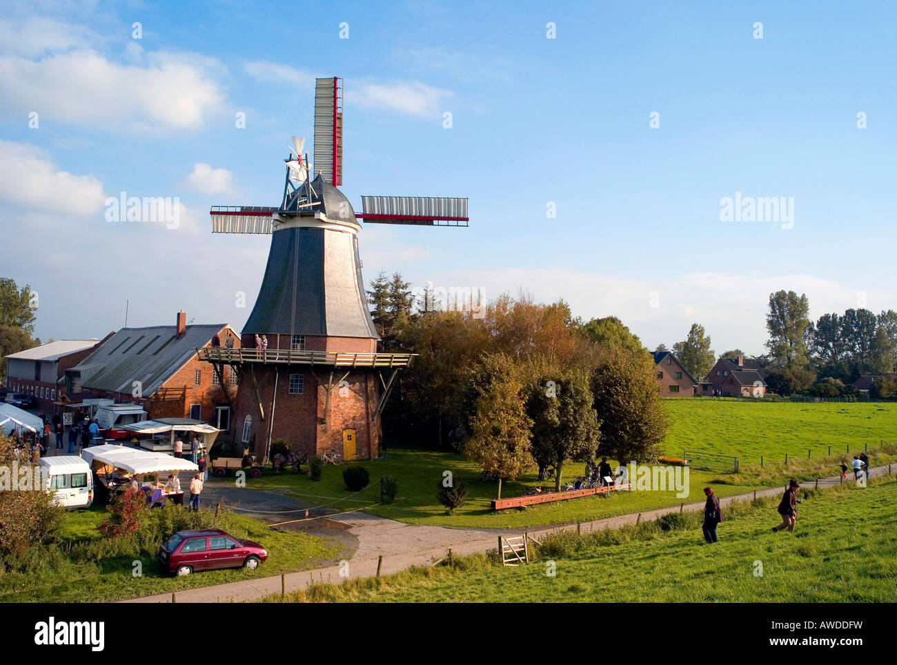 Windmill, Aschwarden, Lower Saxony, Germany Stock Photo - Alamy